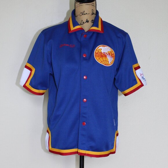 FUBU | Shirts & Tops | Platinum Fubu Harlem Globetrotters Blue Embriodered Warm Up Jersey Youth ...